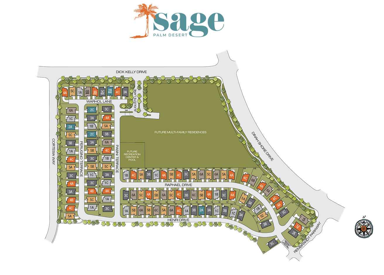 Site Plan for Sage Palm Desert - Ponderosa Homes